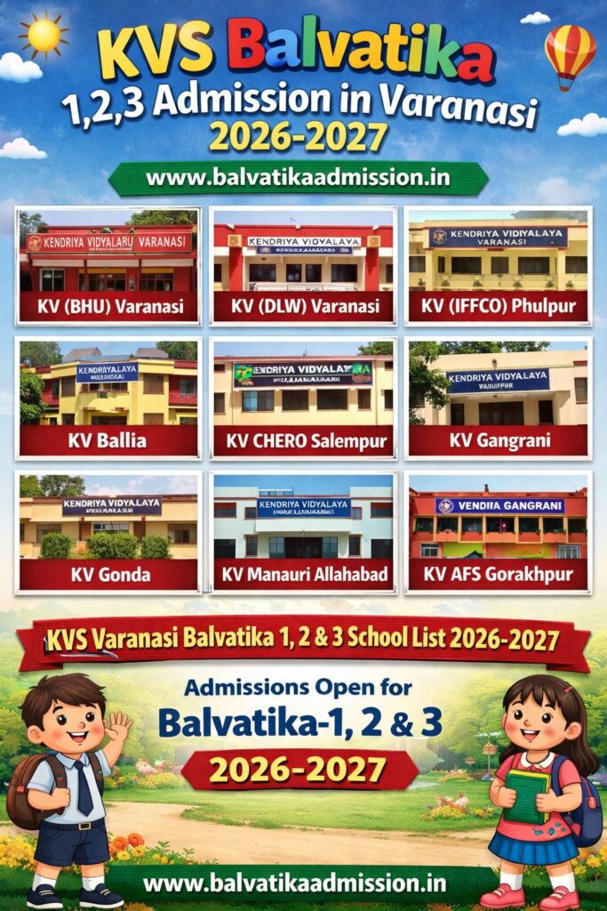 KVS Balvatika Varanasi Admission 2026-2027 | Class 1 Vacancy & Address ...